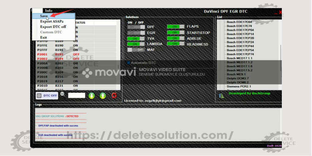 DaVinci DPF EGR DTC Remover – Free Download & Usage Guide - Delete Solution